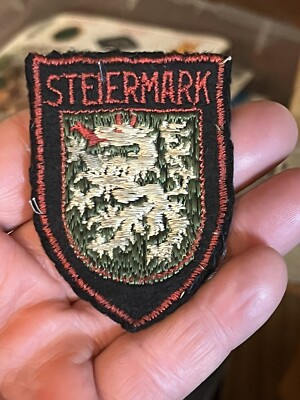 Antique Patch Fabric Embroidered City Steiermark Austria Vintage Patch ...