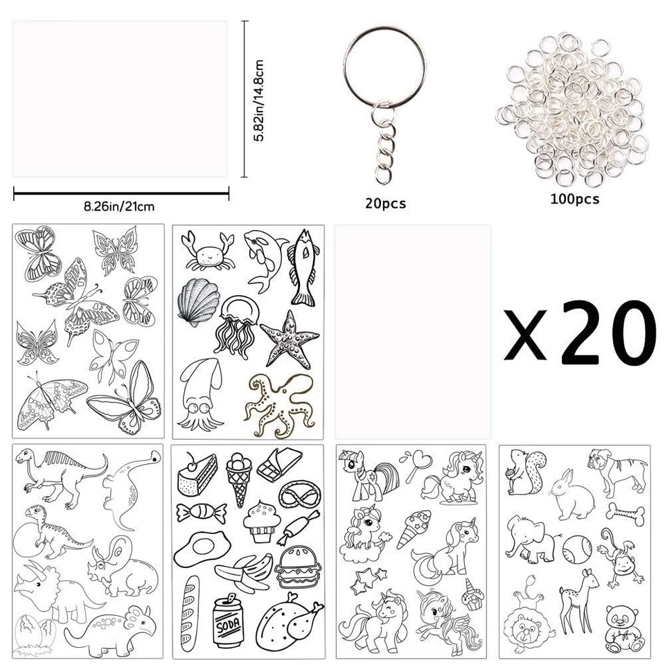 Heat Shrink Plastic Sheets Kit 145Pcs for Shrinky Dink Crafts Making | eBay