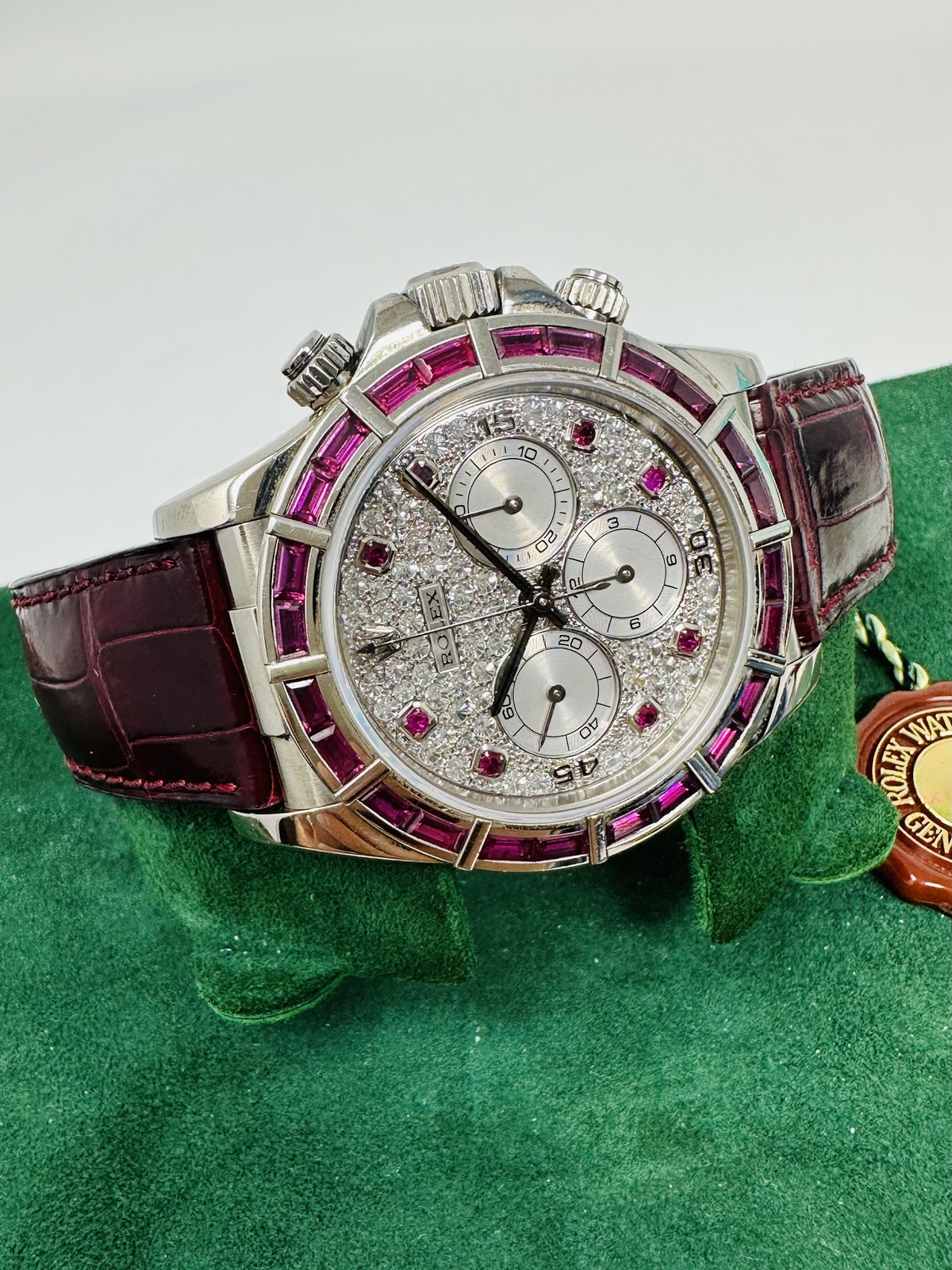 Rolex Daytona 16589 Zenith Ruby Bezel & Pave Diamond Dial Limited 1 of ...