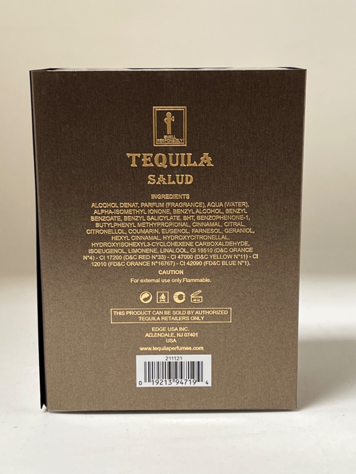 TEQUILA SALUD POUR HOMME Eau De Parfum 3.3 Fl.oz 100ml Spray BRAND NEW ...