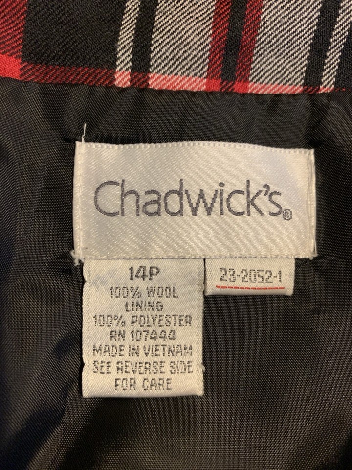 Chadwicks Classic Plaid Tartan 21” SKIRT Lined Red Black 100% Wool Sz 14P Aline | eBay