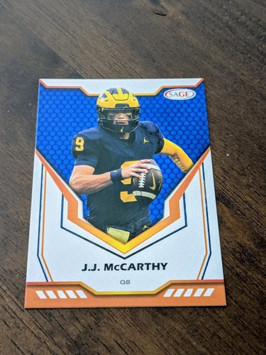 2024 Sage J.J. McCarthy RC Wolverines-Minnesota Vikings card#135 Blue ...
