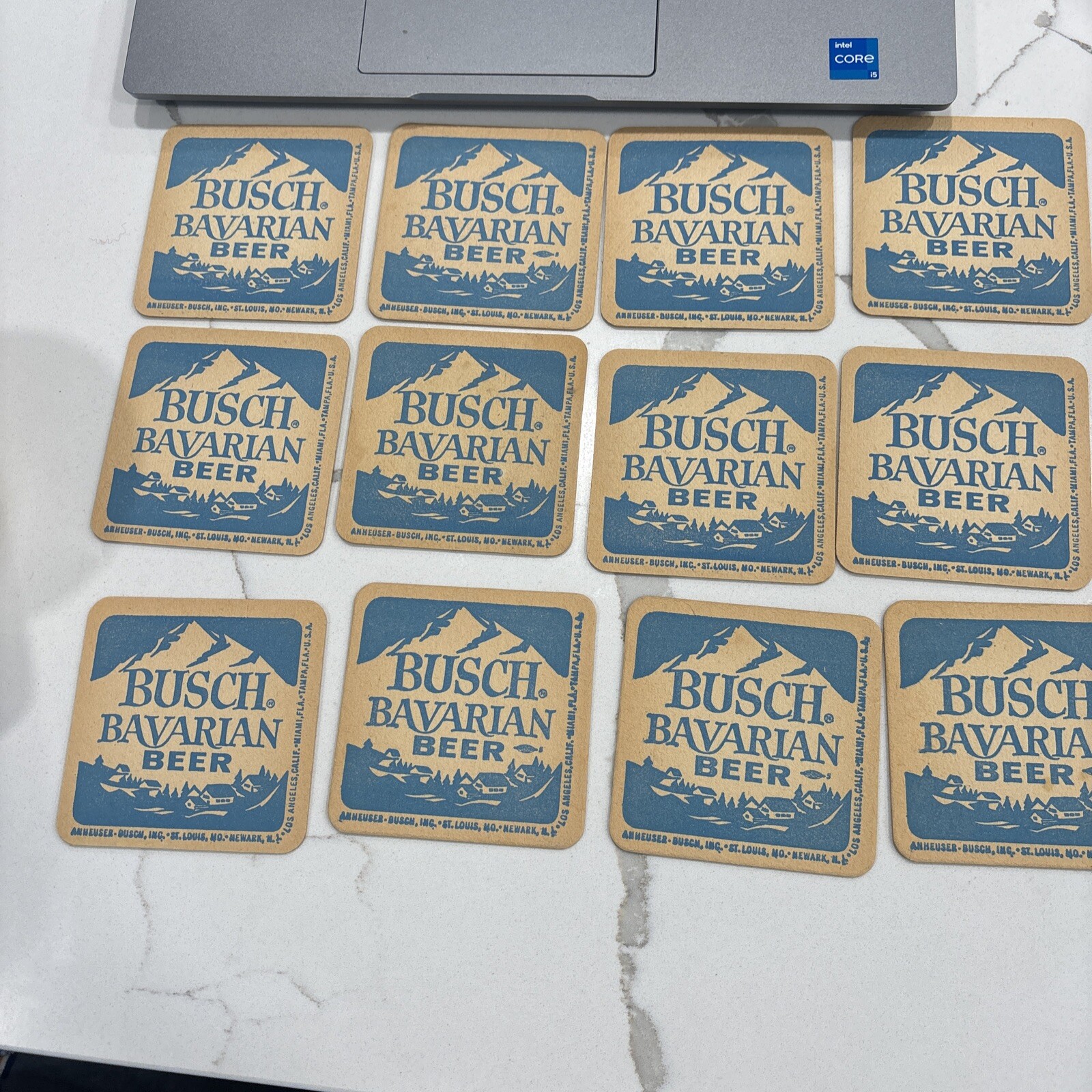 Vintage Set Of 12 Busch Bavarian Beer St Louis Anheuser Busch Cardboard ...