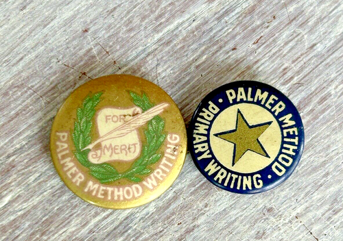 Vintage Palmer Method Primary Writing Merit Pinback Buttons | eBay