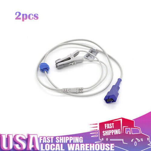 2Pcs Oximax SpO2 Ear Lingual Sensor Fit For N-190 Easy Clean & Repair 9 ...