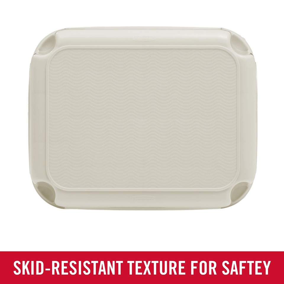 Rubbermaid Bisque Plastic Step Stool Lightweight Skid Resistant 300lb ...