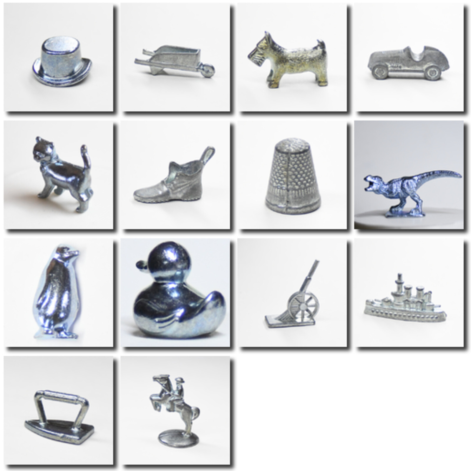 Lot of 14 Monopoly Metal Game Tokens Classic and Standard | eBay