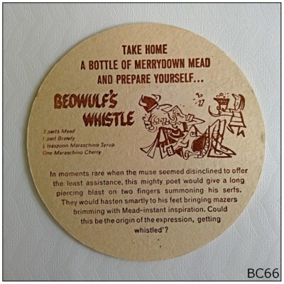 I'll Have A Merrydown Mead Bedwulf's Whistle Red Brown Coaster (C) (B66 ...