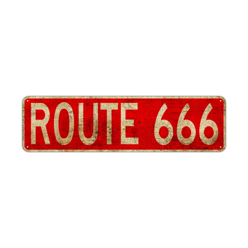 Route 666 Street Sign| Old Historic Garage Bar Vintage Décor Highway ...