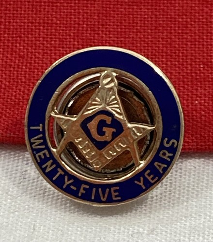 Vintage FREEMASON MASONIC Screwback Pin 1/20 12kt GF Gold Filled 25 ...