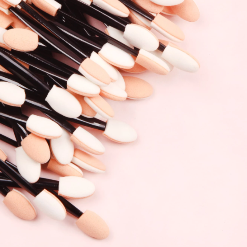 50Pcs Double-Ended Disposable Eye Shadow Sponge Magic Wand Brush Makeup ...