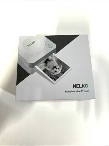 Nelko Portable Mini Printer Mint Green USB charger w/ 2 rolls of paper ...