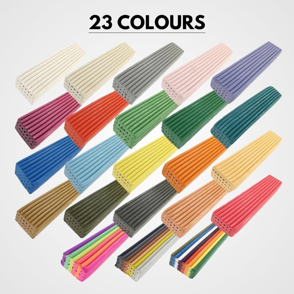 Scola Colour Clay 500g Blocks – Reusable, Non-Drying Modelling Clay for ...