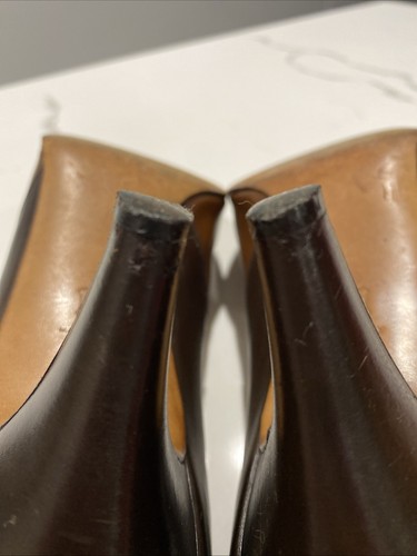 Salvatore Ferragamo Vintage Two Tone Brown Heels Shoes Women's Sz 9.5 ...