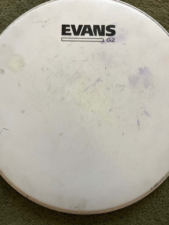Lot of 2 EVANS G2 Drum Batter Head 12" and 10" Coated Tom USED | eBay