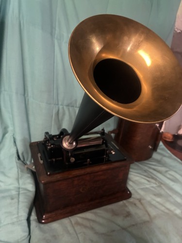 Antique Oak Edison Standard Model B Cylinder Phonograph 2 Minute w ...