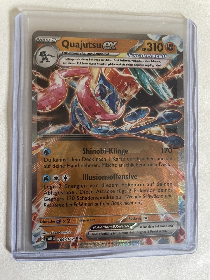 TWM DE 106/167 Double Rare Quajutsu EX / Greninja EX Pokémon Karte ...