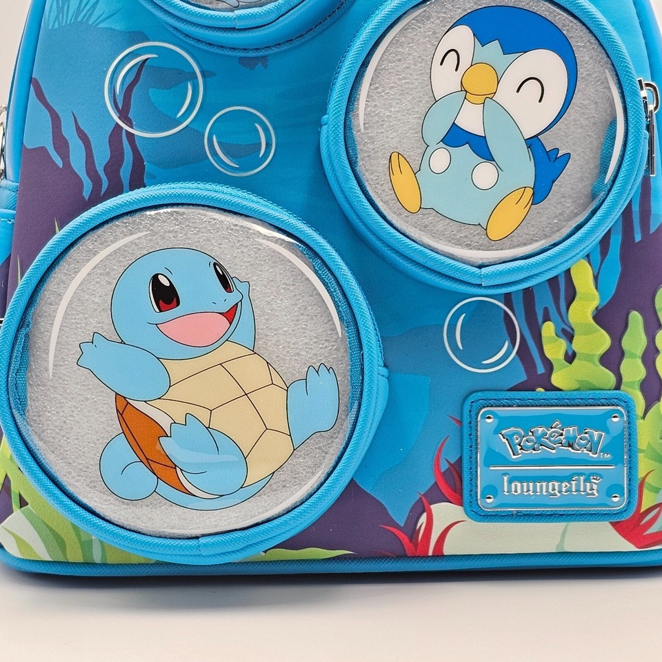 Loungefly Pokemon Squirtle Water Type Bubbles Mini Backpack New | eBay UK