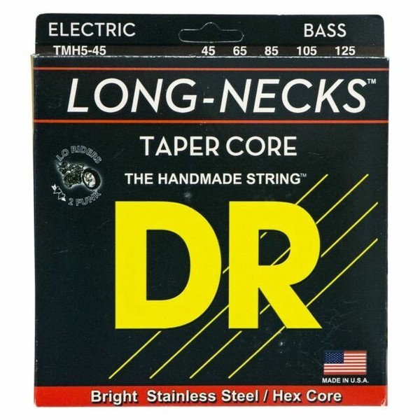 DR Long Necks Taper Core SS Bass Guitar Strings Tmh5-45 5-string Gauges ...