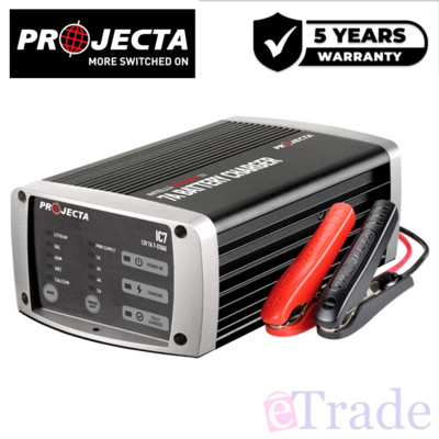 Projecta 12V Automatic 7 Amp 7 Stage Lithium AGM Wet Calcium Battery ...