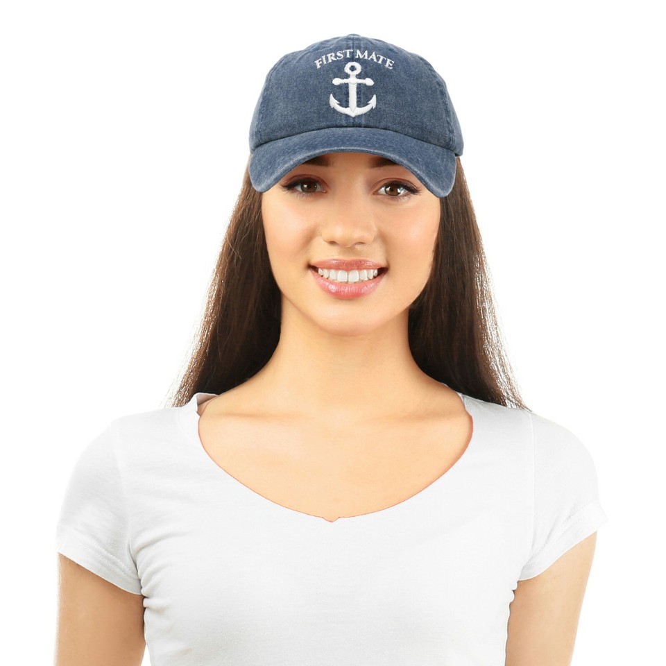 DALIX First Mate Hat Sailing Baseball Cap Sailor Gift Men Women Vintage ...