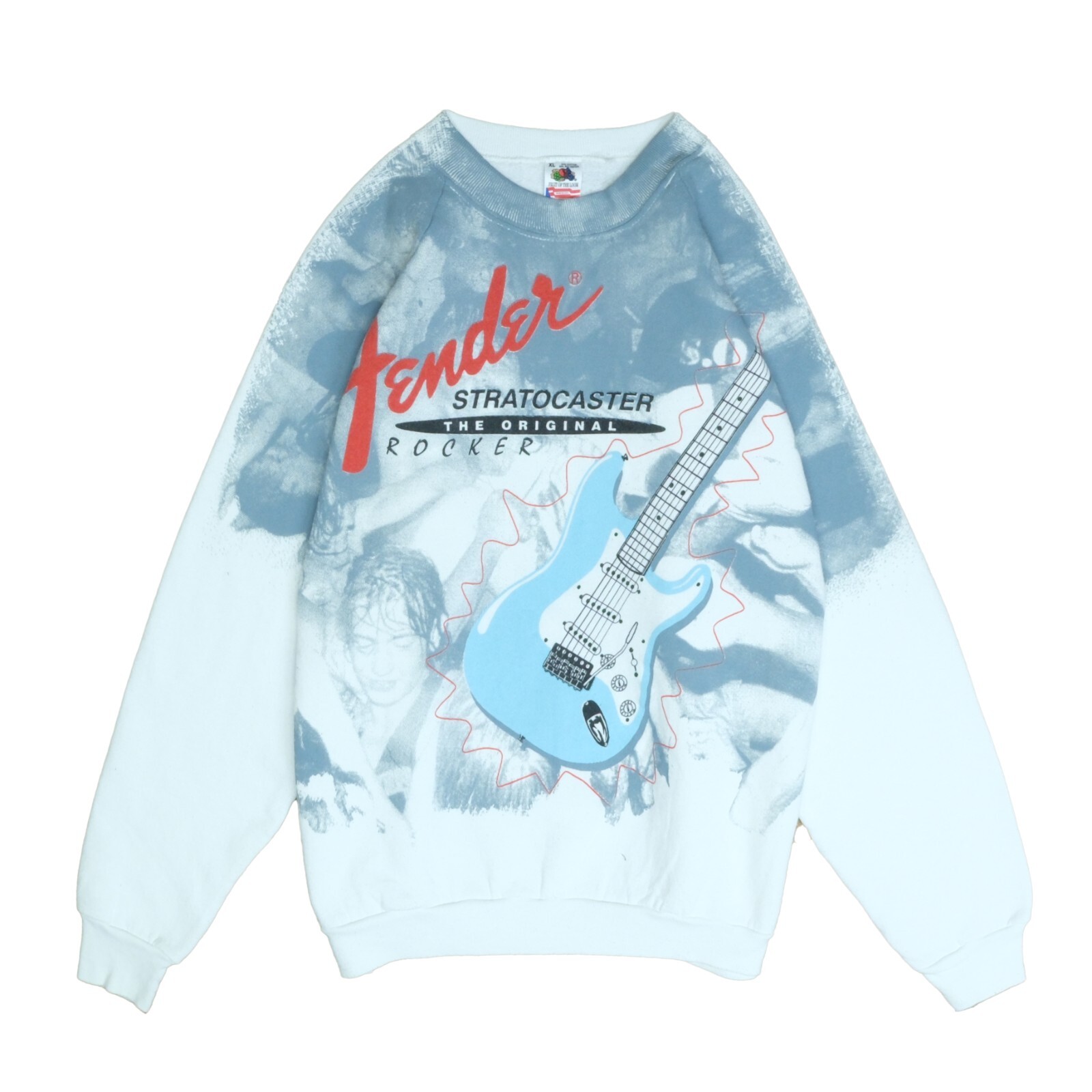 Vintage Fender Stratocaster Guitar Sweatshirt Size XL… - Gem