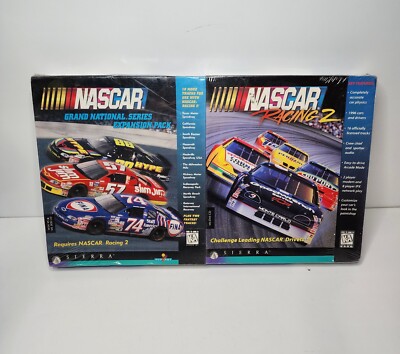 1996 NASCAR Racing 2 w/ Grand National Series Expansion PC Game BIG BOX ...