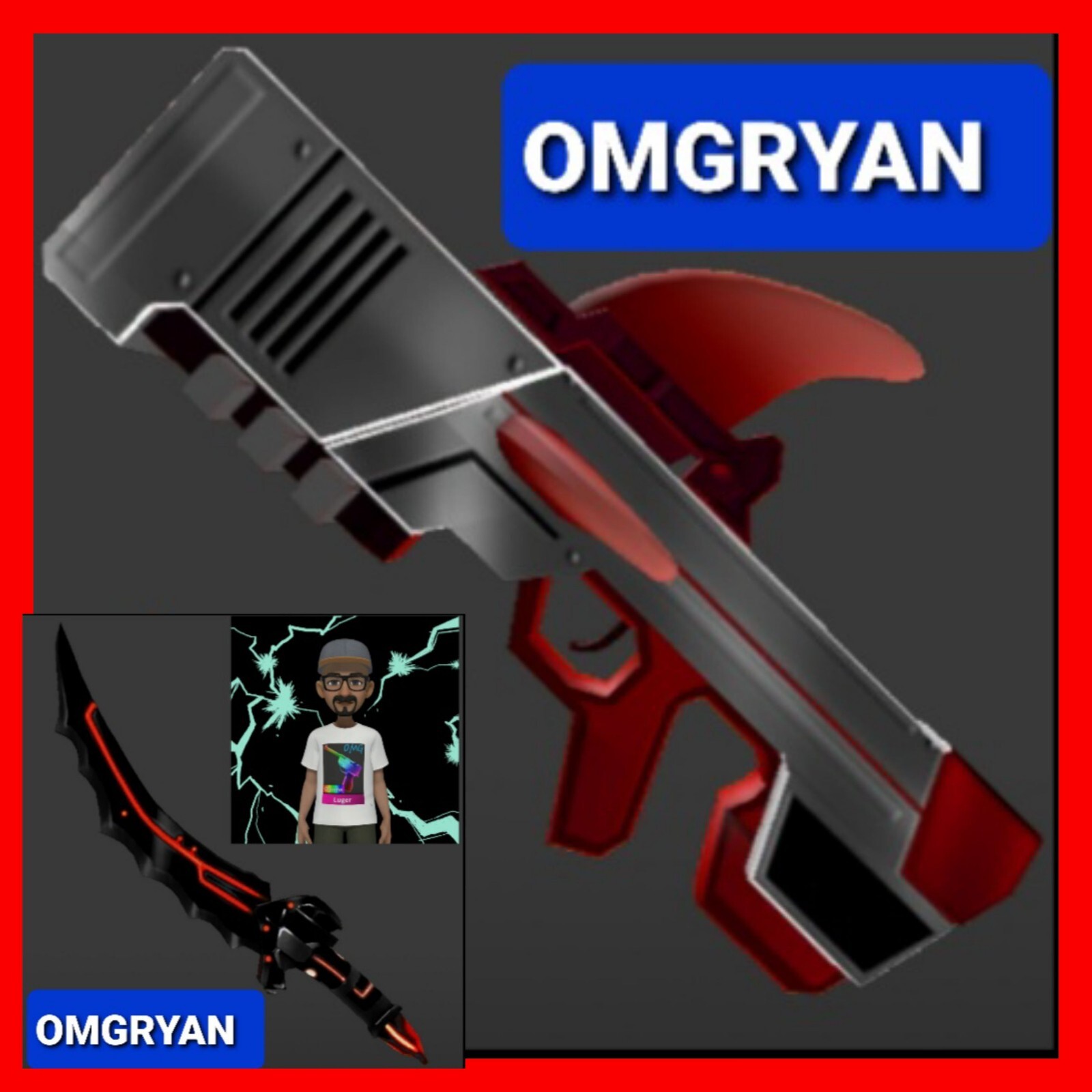 Roblox Murder Mystery 2 SHARK/SLASHER SET MM2 godly knives and guns | eBay