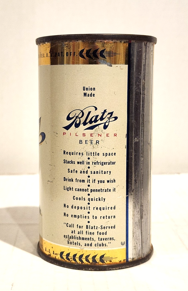Blatz Beer Milwaukee's first bottled beer 12oz flat-top beer can circa ...