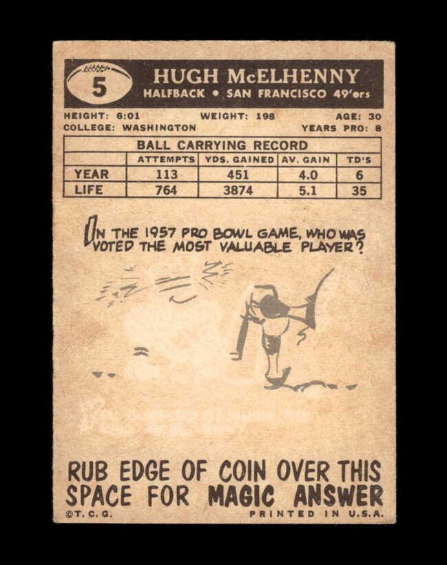 1959 Topps Set-Break # 5 Hugh Mcelhenny VG-VGEX *GMCARDS* | eBay