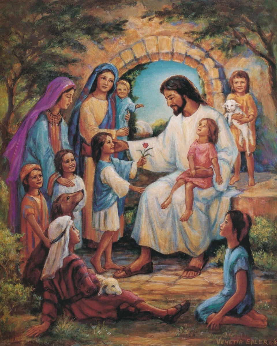 Jesus Christ With Children Paintings