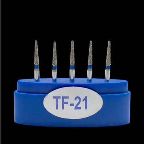 100pcs Dental Diamond burs High Speed FG Bur TF-22 Working length 5.2mm ...