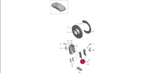 Porsche 987 Boxster Cayman Brake Pads Rear Genuine 98735293900 ss ...