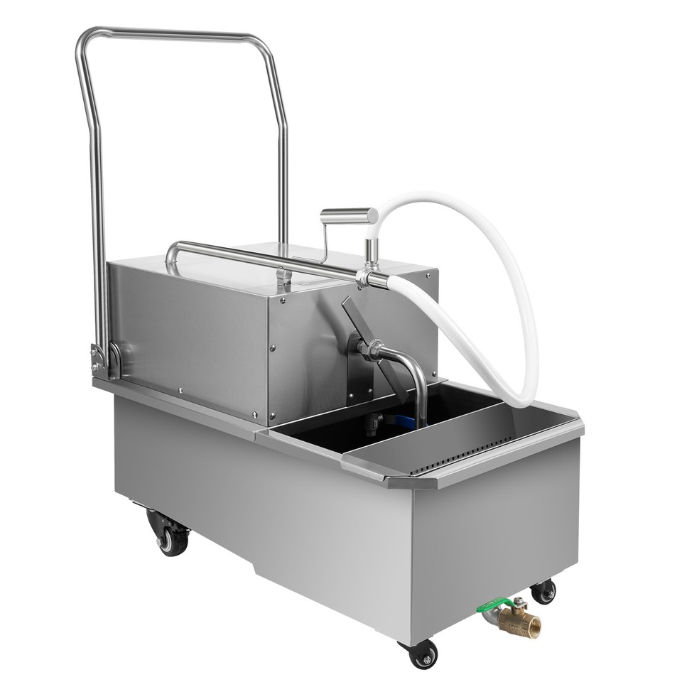 Fryer Oil Filter Commercial Cooking Oil Filtration System 55L Capacity ...