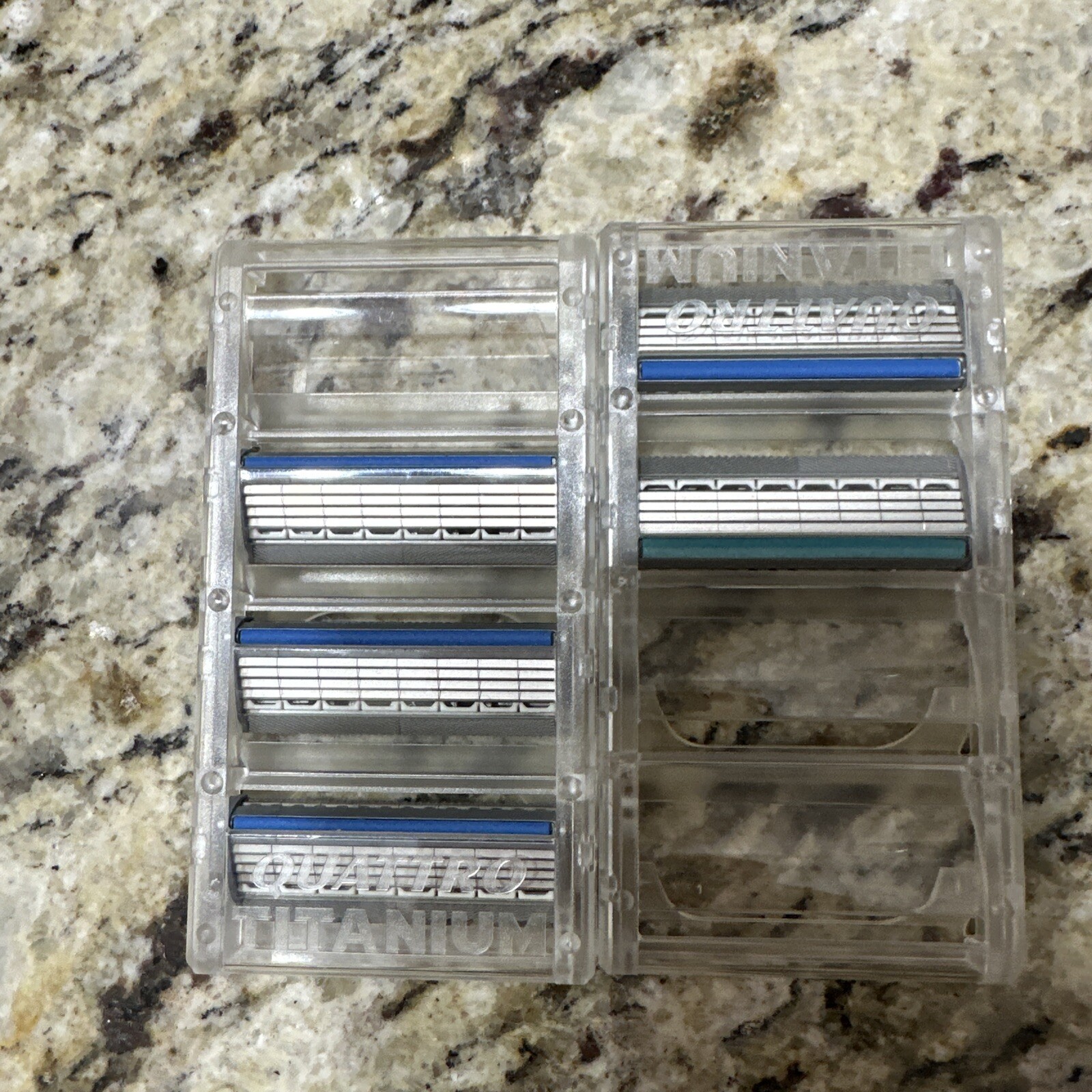 Schick Quattro Titanium Razor Blades Trimmer Refills Diamond coated ...