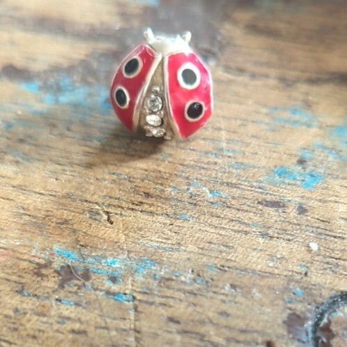 Authentic Pandora Bead With SI Designer Sterling Silver Lady Bug Charm ...