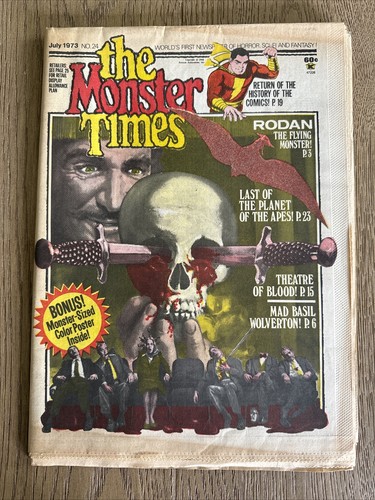 The Monster Times Newspaper #24 July 1973 Rodan Poster Planet of the ...