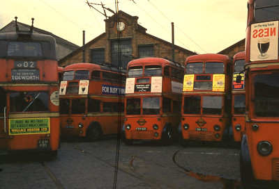 Original LONDON TRANSPORT TROLLEYBUS Slide Buses FXH491 ETC Fulwell ...