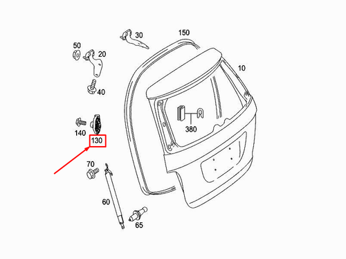 MERCEDES-BENZ R W251 REAR TAILGATE END STOP A2517500189 for sale online ...