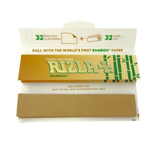 Rizla Kingsize Rolling Bamboo Papers With Filter Roaches Tips 1/24 ...