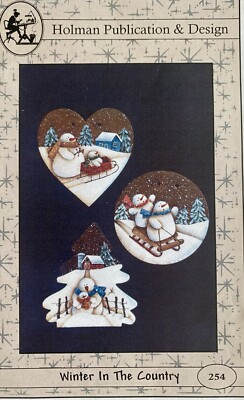 Vintage Tole Pattern Packet: Winter in the Country by Sandy Holman | eBay
