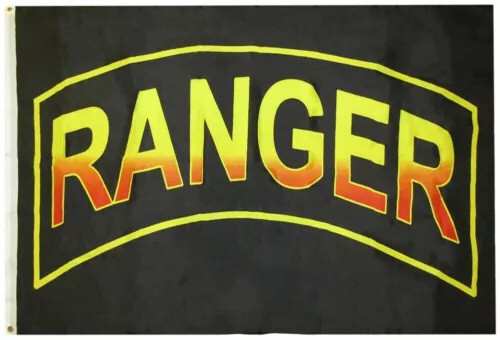 3X5 US ARMY RANGERS LETTER YELLOW BLACK TACTICAL FLAG BANNER 100D W ...