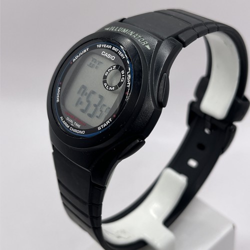 Casio F-200 Men's Black Resin Band Day Date Indicator Watch 41MM- New ...