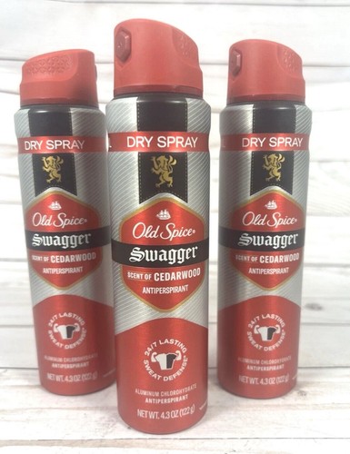 Old Spice Swagger Cedarwood Antiperspirant Dry Spray 4.3oz (3 Pack) BB ...