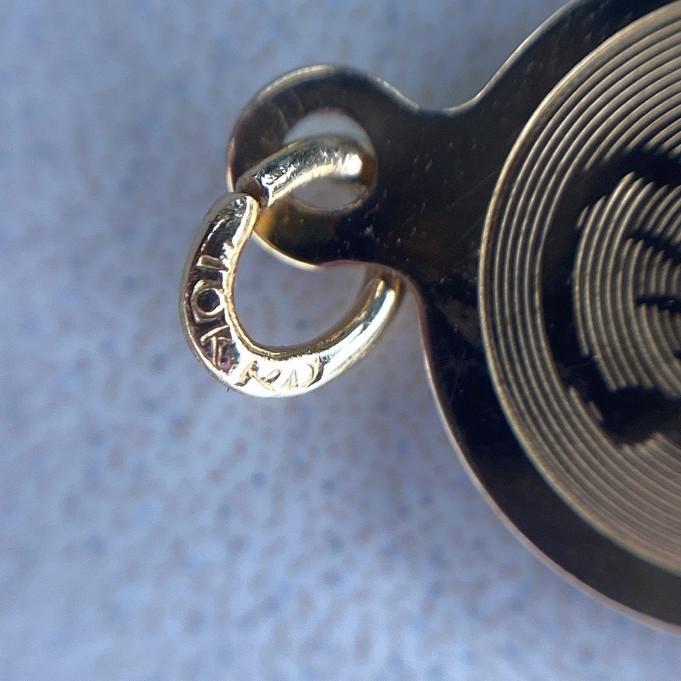 10K yellow gold scorpio scorpion pendant disc vintage | eBay