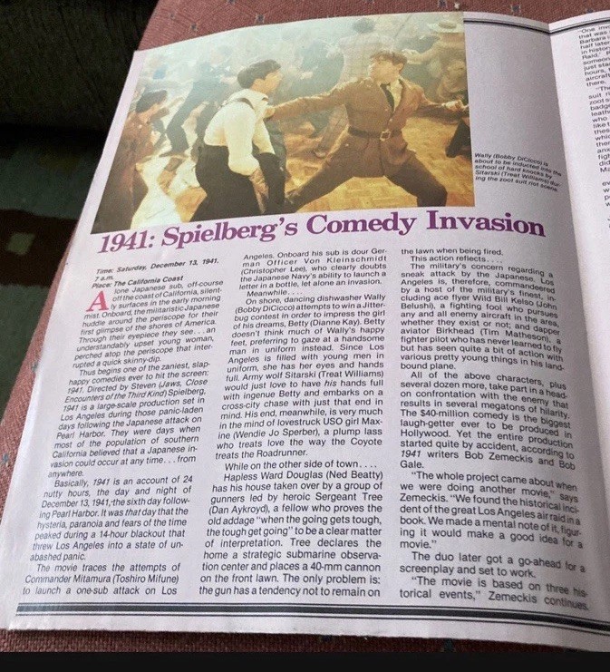 “1941” Movie Magazine/ Poster Book with John Belushi | eBay