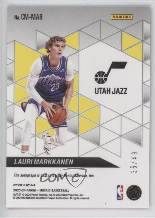 2023-24 Panini Mosaic Collage Blue Prizm /49 Lauri Markkanen #CM-MAR ...