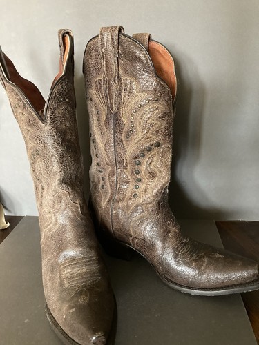 Women’s Dan Post Cowboy Boot Cowgirl Distressed Brown Charisma | eBay