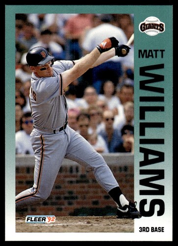 1992 Fleer Baseball Card Matt Williams San Francisco Giants #650 | eBay
