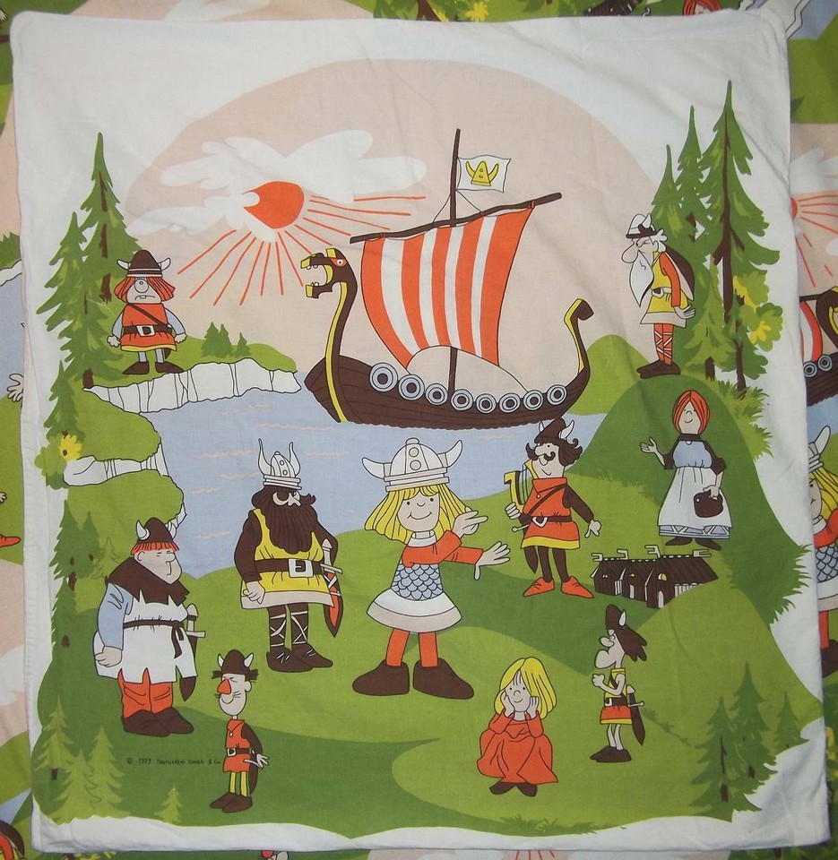 Wickie Kinder Bettwäsche Bezug Bedding Duvet Fabric Figur 70s Housse ...